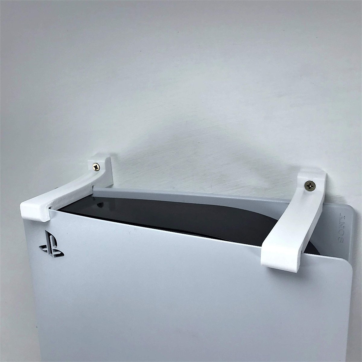 3D Cabin PS5 Wall Mount Wall Bracket Holder Stand for Play Station 5 Digital Corner Support Any Orientation White Left