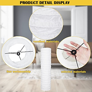 ANRONCH Rice Paper Floor Lamp Shade, Paper Floor Lampshade Light Accessories Paper Lamps Classic Modern Paper Floor Light Bulb Cage Guard for Bedroom Living Room