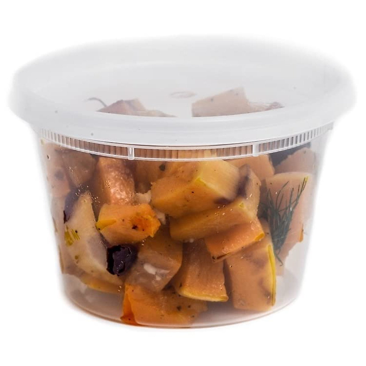 Heavy Duty Food Storage Containers with Lids - Leakproof Deli Containers with Lids - Soup, Slime, Meal Prep Containers, Take Out, Stackable, Microwavable, Dishwasher Safe, Freezer Safe, BPA Free (32, Round, 24, 745808023874)