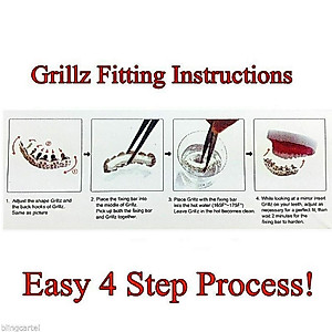 14k Gold Plated Joker Gold Grillz for Mouth Top Bottom Hip Hop Teeth Grills for Teeth Mouth Grillz for Mouth Top Bottom Hip Hop 8 Teeth Grills for Teeth Mouth Set (Top Only)