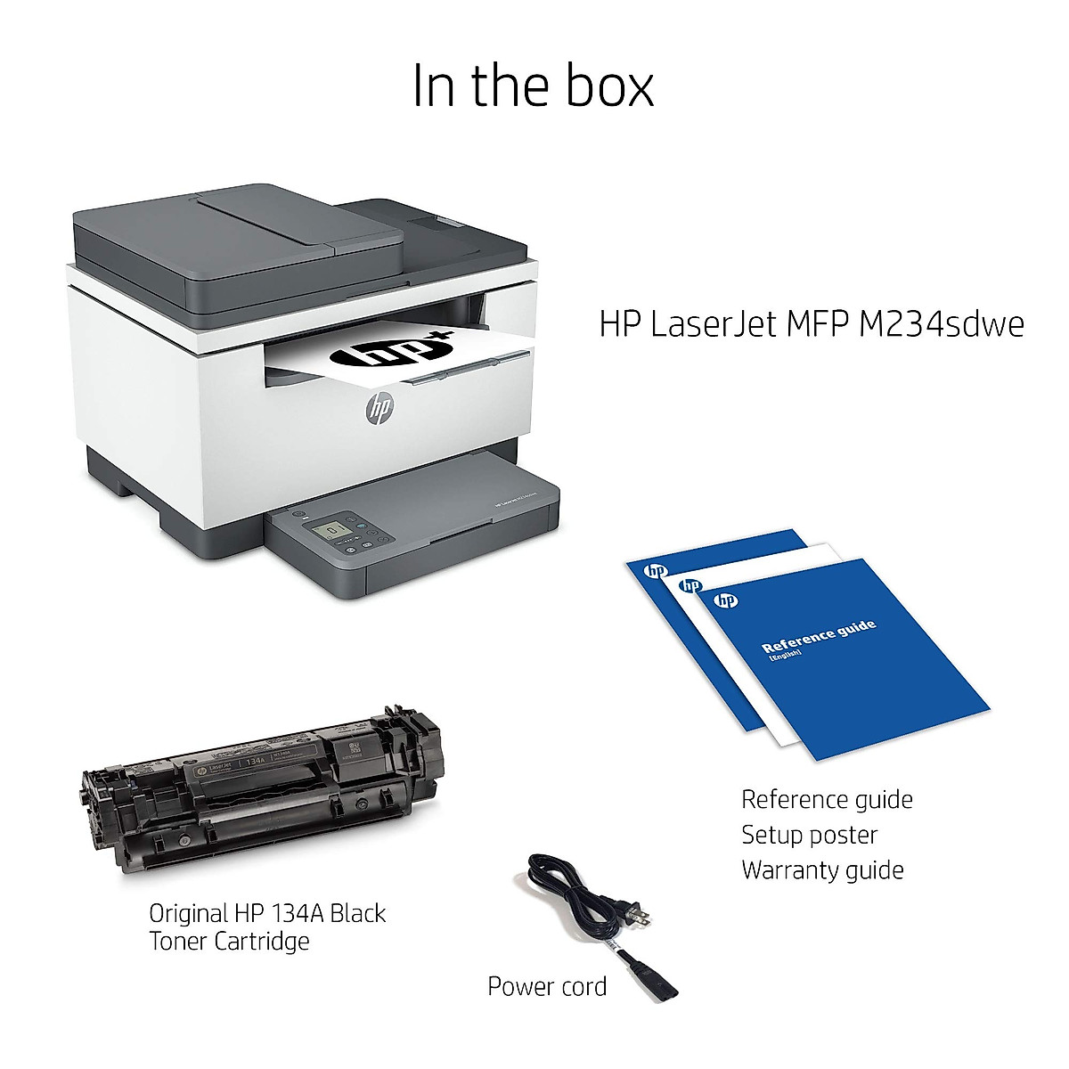 HP LaserJet MFP M234sdwe Wireless Monochrome All-in-One Printer with built-in Ethernet & fast 2-sided printing, HP+ and bonus 6 months Instant Ink (6GX01E)