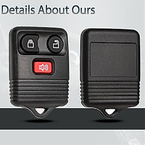 Key Fob Keyless Entry Fits for Ford F150 F250 F350 Explorer Expedition 1998-2016 / Ranger Escape Edge E150 Freestar / Lincoln Navigator Mercury Mazda 3 Button Remote Control Replacement CWTWB1U345