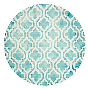 SAFAVIEH Dip Dye Collection 2' x 3' Navy/Ivory DDY537N Handmade Moroccan Watercolor Premium Wool Accent Rug