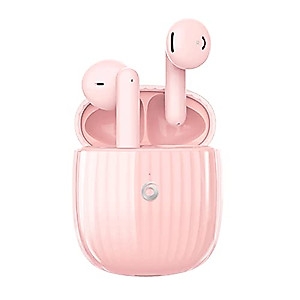GIEC Wireless Earbuds Bluetooth Earbuds Noise Cancelling Earbuds Wireless Earphones Built in Mic Handset 24H Playtime Wireless Earbuds IP55 Waterproof Earbuds for Sport Women Girls Gifts Ideas,Pink