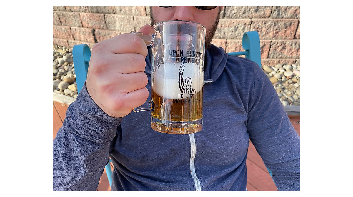 Toothsome Studios Football Beer Mug - Perfect for Sports Fans
