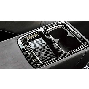 Xotic Tech Car Rear Water Cup Holder Panel Trim Cover Carbon Fiber Style Compatible with Honda Accord 2018 2019 2020 2021 2022