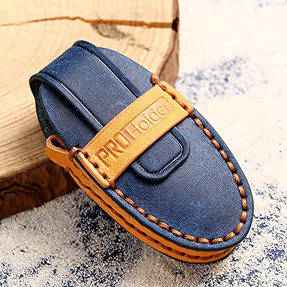 3W Key Fob Cover Case Compatible for Nissan Genuine Leather Remote Fob Cover with Keychain Soft Leather 360° Protection for Nissan, 5 Buttons - Ocea Blue