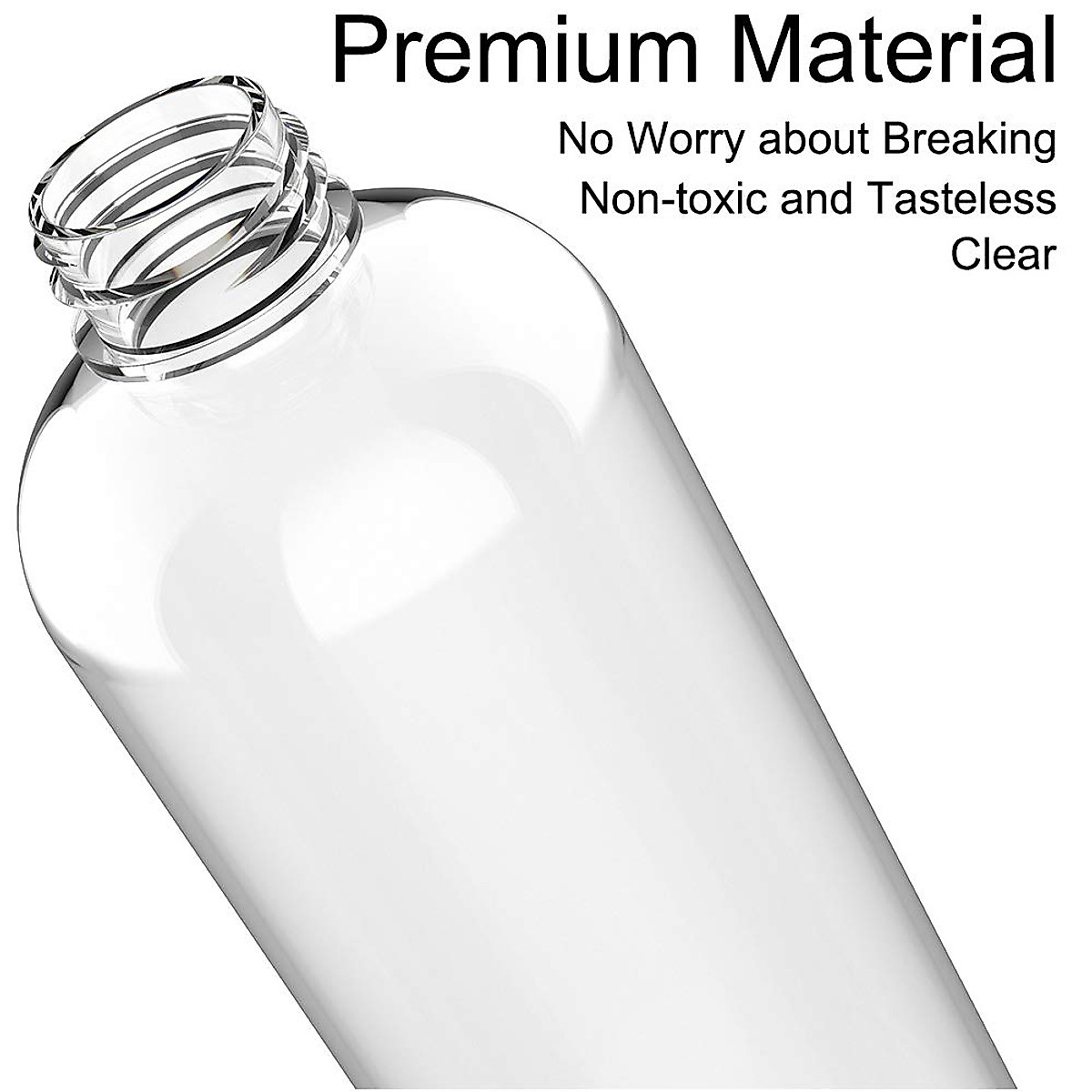 Clear Plastic Spray Bottle, Flutain 4-Pack 16OZ Empty Spray Bottles with Adjustable Nozzle, Fine Mist Spray Bottle for Cleaning Solutions