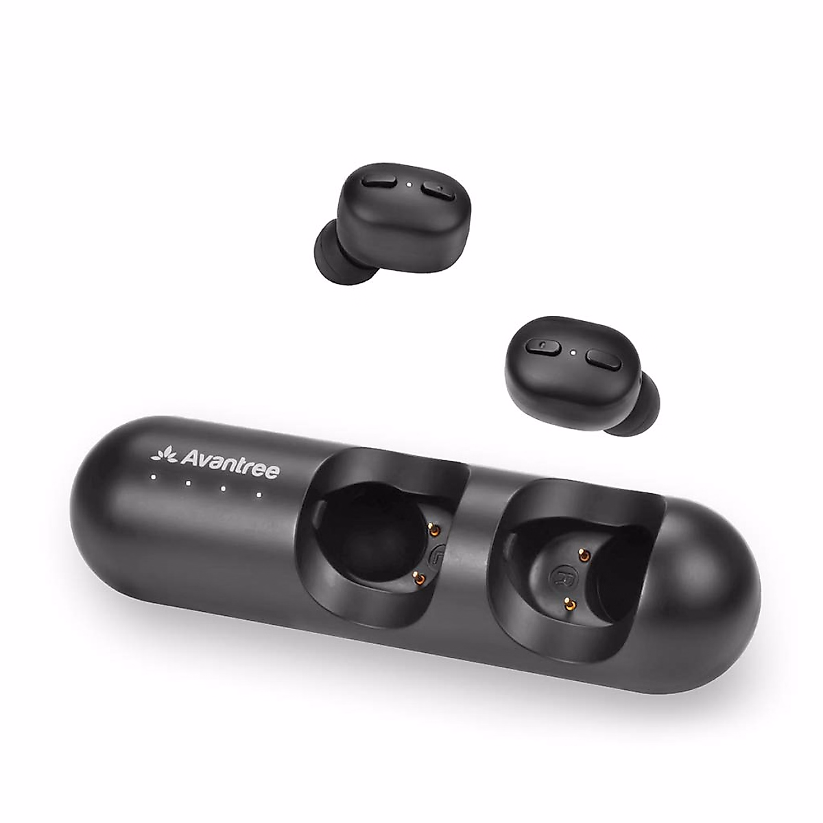Avantree Mini True Wireless Earbuds for Small Ears Canals, Sport Bluetooth 5.0 Earphones with Volume Track Control & Mic, Clear Sound, Charging Case, 28H Playtime - TWS110