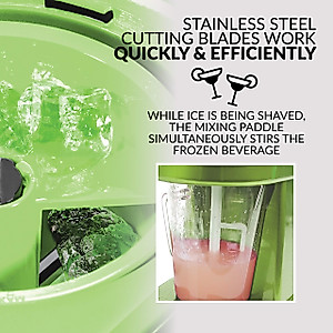 Nostalgia Taco Tuesday Frozen Drink Maker and Margarita Machine for Home - 40-Ounce Slushy Maker with Stainless Steel Flow Spout - Easy to Clean and Double Insulated - Lime Green