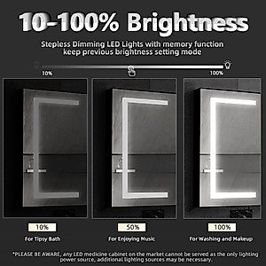 THNIKRE Lighted Medicine Cabinet Mirror, Black 48*30 Inch Bathroom Medicine Cabinets with Lights LED, Large Bathroom Mirror with Storage Waterproof Aluminum Outlets & USB Anti-Fog Adjustable Lightness