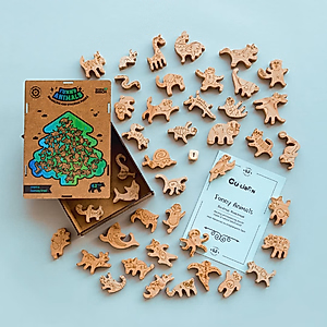 Stacking Blocks 42 pcs Large Gift Set Wooden Balancing Game Funny Animals Building Blocks Wooden Kids Blocks in Gift Box Balance Toy Stack Game Holiday Birthday Gift Wooden Stacking Toy Funny Anim-42