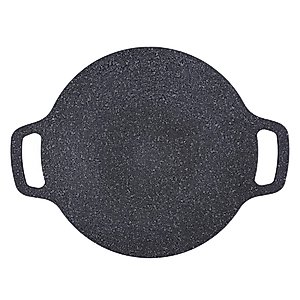Korean style BBQ Grill Pan for Stove Top, Korean Grill Pan with Non Stick 6 Layer Coating Round BBQ Griddle for Induction, Gas Stove, Electric Cooktop, Indoor or Outdoor Grilling 38cm/15.0in﻿