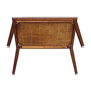 International Concepts Solid Wood Dining Table with Shaker Legs, 48 by 30 by 30-Inch, Cinnemon/Espresso