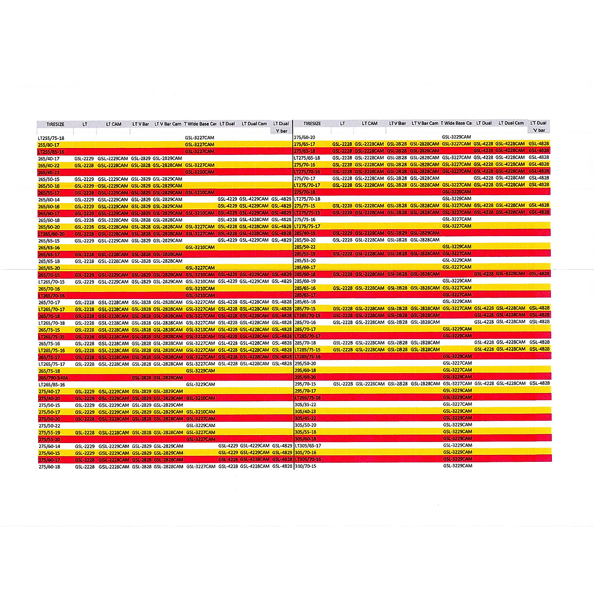 Grizzlar GSL-2229 Alloy Light Truck Ladder Tire Chains 225/55-18 225/55-19 235/60-18 235/65-17 235/70-16 LT235/75-15 245/65-17 255/55-18 255/60-17 30x9.50-15LT 30x9.50-16.5LT