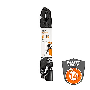 AXA 59090995SS Absolute 9-90 Chain Lock, Black, 90 cm x 9 mm EU
