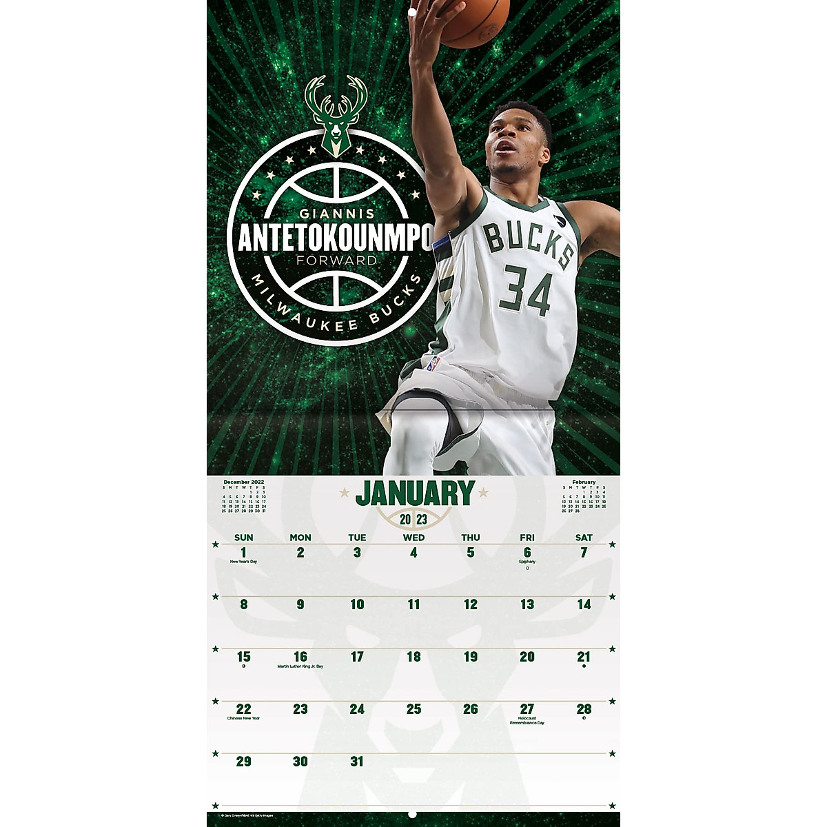 2023 NBA Superstars Wall Calendar