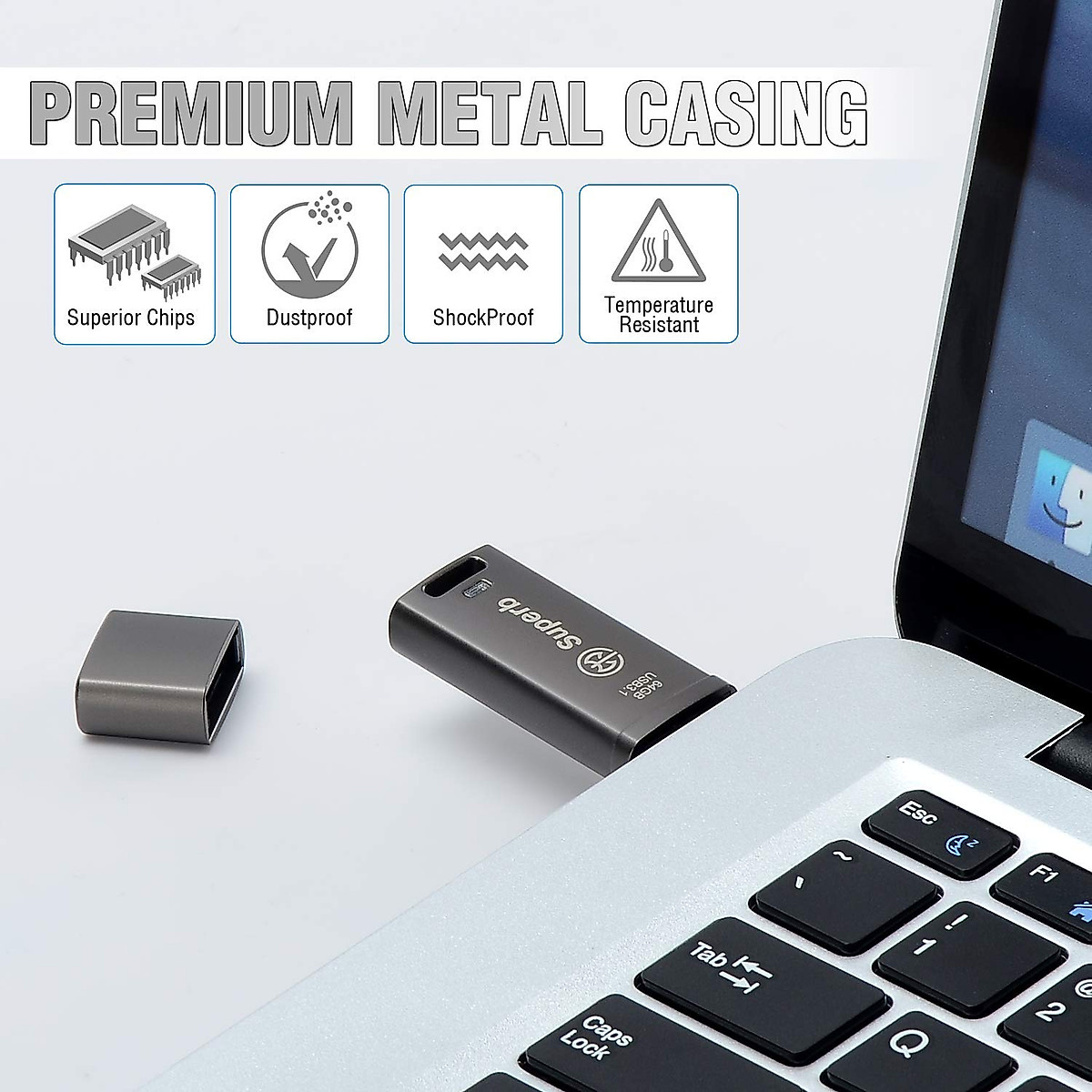 AXE MEMORY Superb 256GB USB 3.1 SuperSpeed Flash Drive, Metal Casing, Optimal Read Speeds Up to 400 MB/s. Write Speeds Up to 200 MB/s