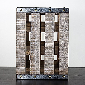 American Art Décor White Wood 12 Bottle Wine Rack Storage Crate