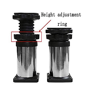 Mini fridge stand-washer and dryer pedestals-washing machine pedestal-washer and dryer stand with Adjustable Durable Stainless Steel Feet H:5.51-6.69" (White)