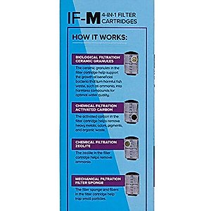 Top Fin 4-in-1 Internal Filter Cartridges IF-M (Medium) Refill for IF40 Internal Filter (2 Count)