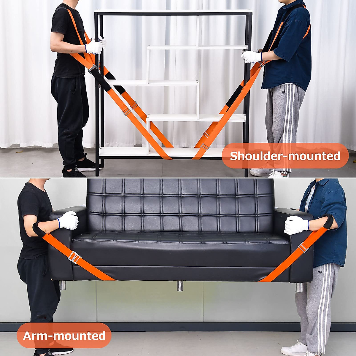 HQQNUO Moving Straps, Moving Straps Lifting System Kit for 1 Person and 2-Person Move, Lift, and Carry Furniture, Appliances, Heavy Objects Efficiently, Safely, Essential Supplies for Moving