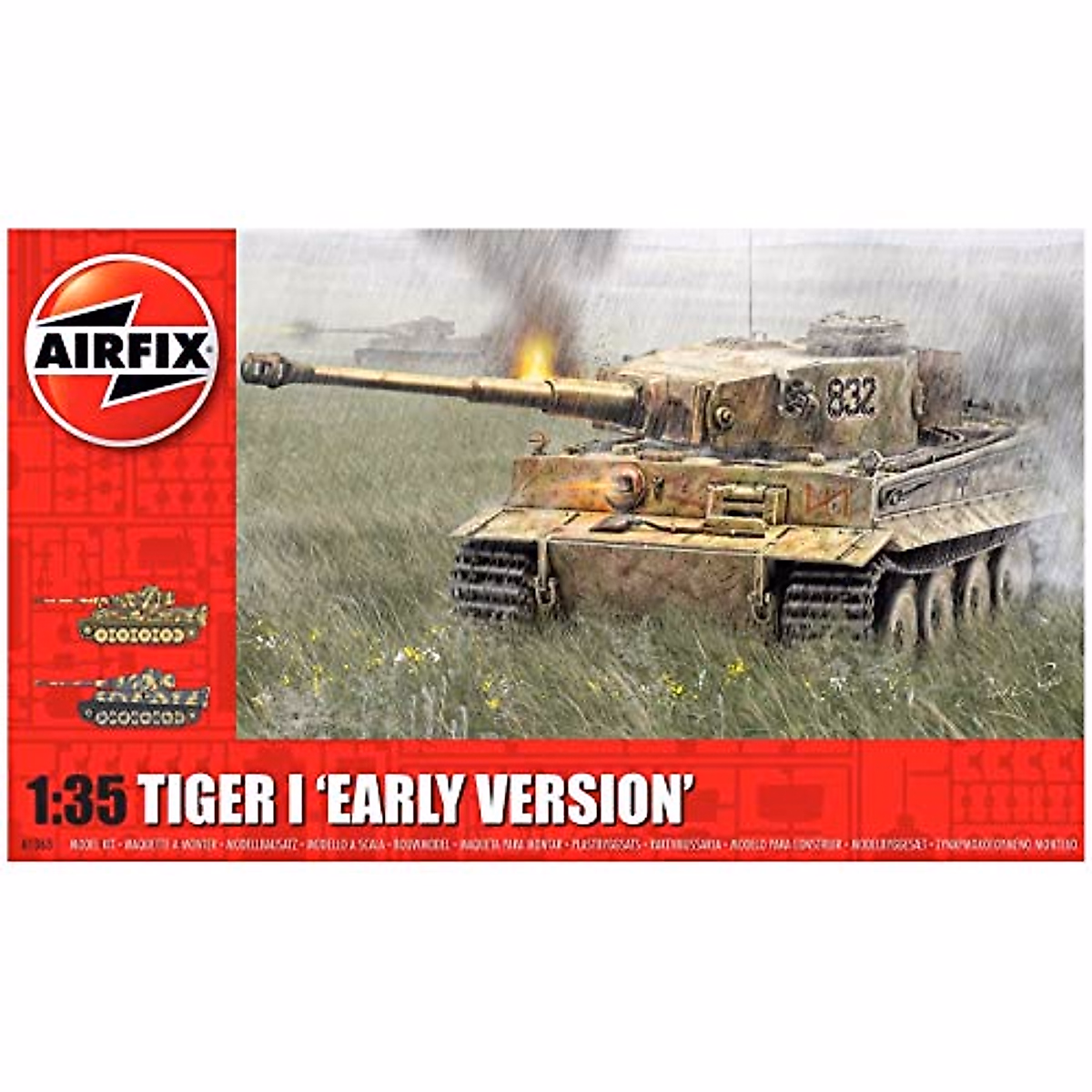Airfix Tiger I 'Early Version' 1:35 WWII Military Tank Armor Plastic Model Kit A1363