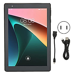 Qinlorgo 8 Inch Tablet, Tablet PC Black Front 200W Rear 800W for Reading for 10.0 (US Plug)