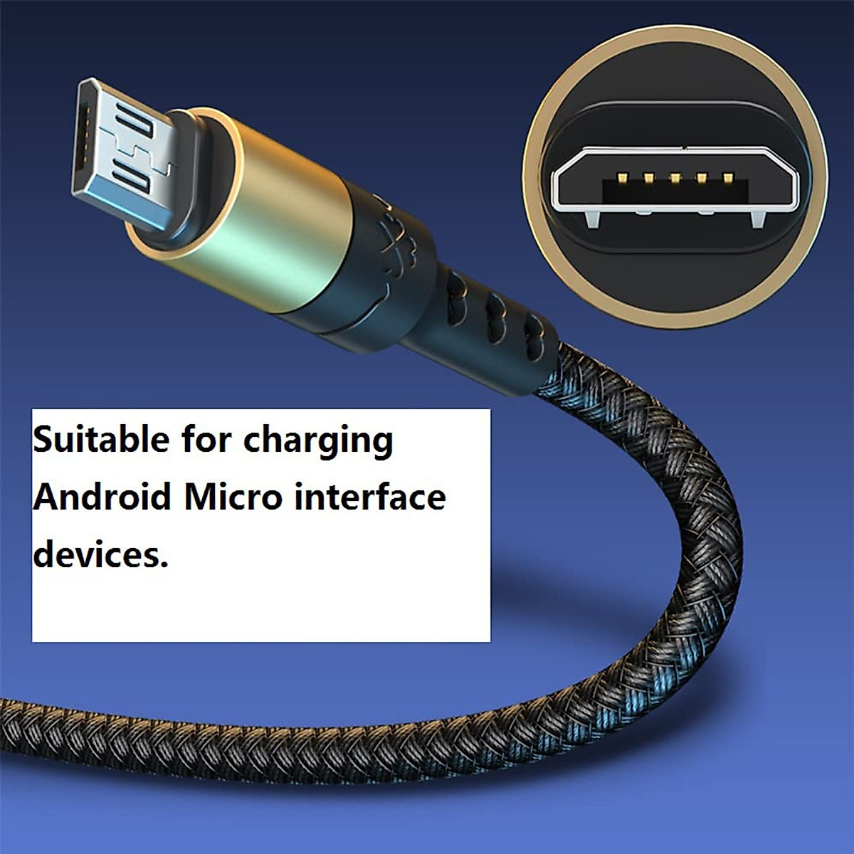 navor (2-Pack 5M (16 ft.) Compatible with PlayStation 4 Controller Charging Cable, Micro USB Cable Compatible with PS4, DualShock 4, Android Smartphones, Tablets and More