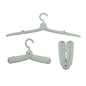 WALNUT Travel Portable Folding Hanger Multi-Functional Travel Hanger Camping Travel Clothing Drying Cloth Hangers Storage (Color : Gray)