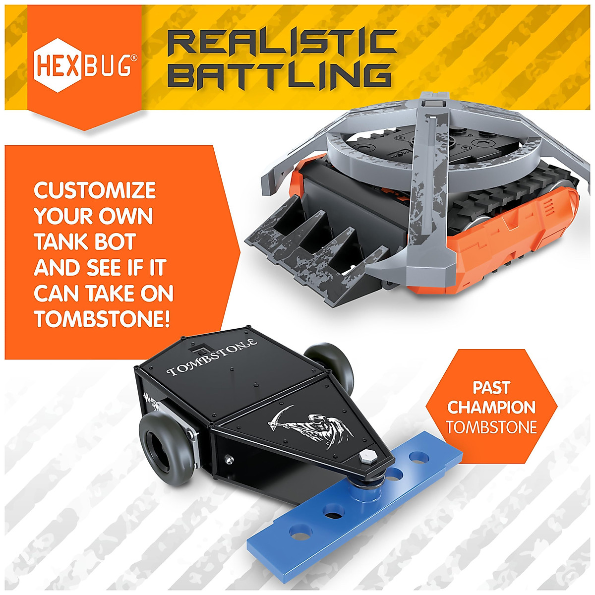 HEXBUG BattleBots Arena MAX, Multiplayer Robot Board Game for Kids, Remote Control Toy, Batteries Included, for Boys and Girls Ages 8 and Up