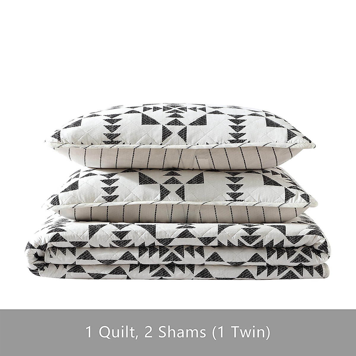 Eddie Bauer - King Quilt Set, Reversible Cotton Bedding with Matching Shams, Lightweight Home Decor for All Seasons (Arrowhead Charcoal, King)