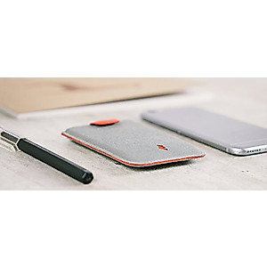 DesignNest DAX wallet, Cascading pull-tab wallet, Slim wallet, Hold upto 6 cards, small wallet, Card holder, Purse (PurpleGrey, Polyester)