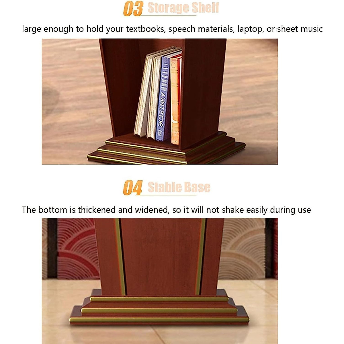 Lectern Podium Podium Stand Wooden Podium Stand Heavy Duty Professional Lecterns Easy to Assemble Church Pulpits