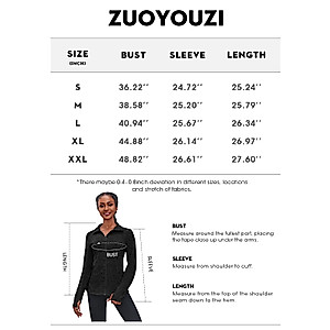 Zuoyouzi Women's Full Zip Jacket Sweatshirts Long Sleeve Slim Fit Athletic Track Running Jackets Outerwear with Pockets