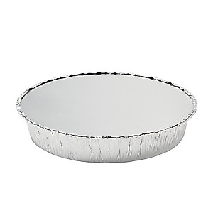 25 Pack 9 Inch Round Aluminum Pans with Lids, Disposable Foil Pie Tins for Baking, Roasting, Broiling, Cooking