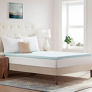 Sweet Home Collection Full Size Mattress Topper 2 Inch Gel Infused Memory Foam Cooling Pad CertiPUR US Certified - Enhance Sleep Quality with Pressure Relief and Temperature Regulation, Full, Blue