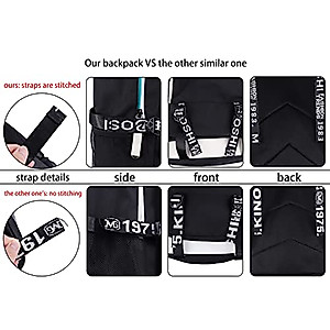 Roffatide Anime My Hero Academia Backpack Printed College School Bag Laptop Backpack with USB Charging Port & Headphone Port