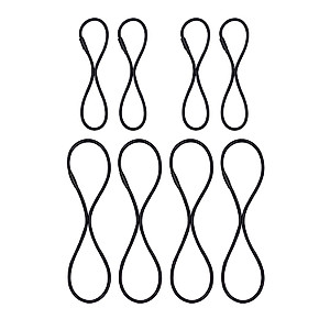 ZYAMY 8pcs Black Universal Elastic Band Replacement Microphone Shock Mount Rubber Ring Shock Mount Retainer