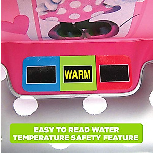 Disney Minnie Mouse Air-Filled Cushion Bath Tub - Free-Standing, Blow up, Portable, Inflatable, Safe Bathing, Baby Bathtub, Toddler Bathtub