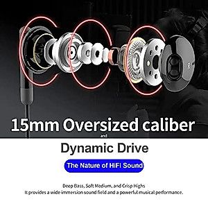 6Pack Wired Earbuds Headphones, Earphones with Heavy Bass Stereo Noise Blocking, Microphone, Compatible with iPhone, Android Phones, Laptops, Computers, iPad or Any Device with 3.5mm Interface