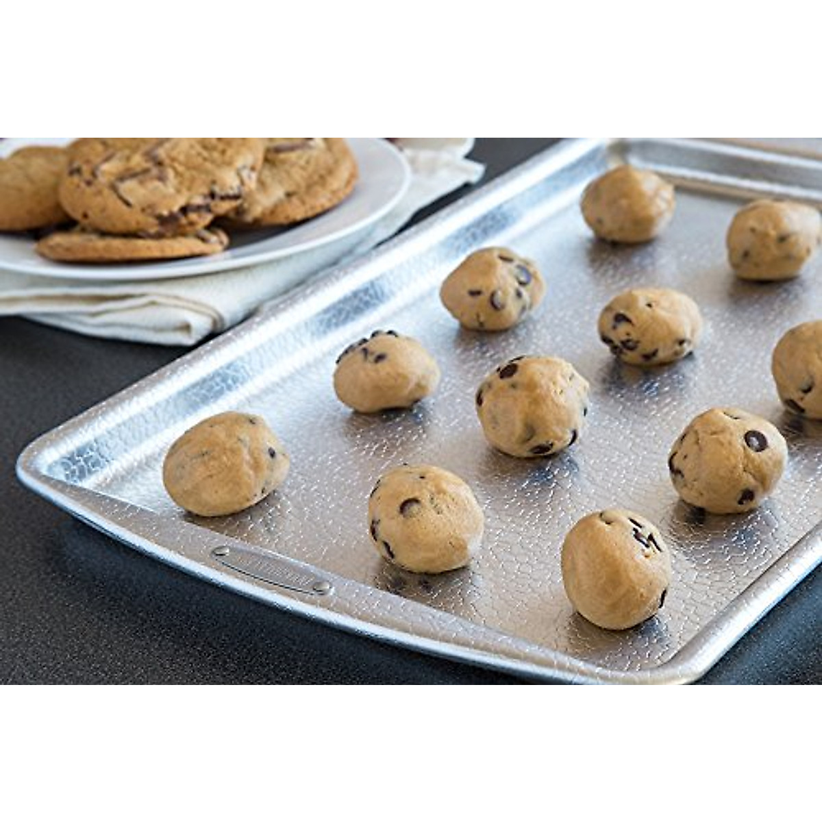 Doughmakers 40056 Premium Quality Commercial Grade Bakeware, Set of 3 Baking Pans, 10 x 15 sheet, 9 x 13 pan, 9-inch round, Silver, Large
