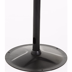 Displays2go iPad and Tablet Floor Stand, Locking, 360-degree Rotating Enclosure, Cable Management (Black Steel/Aluminum)