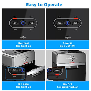 BONSEN Heavy Duty Paper Shredder, 24-Sheet Cross-Cut Shredder, 40-Min Continuous Running Time, Commercial Grade Shredder for Office, 9-Gallon Big Basket, 55dB Super Quiet, P-4 High Security (S3105)