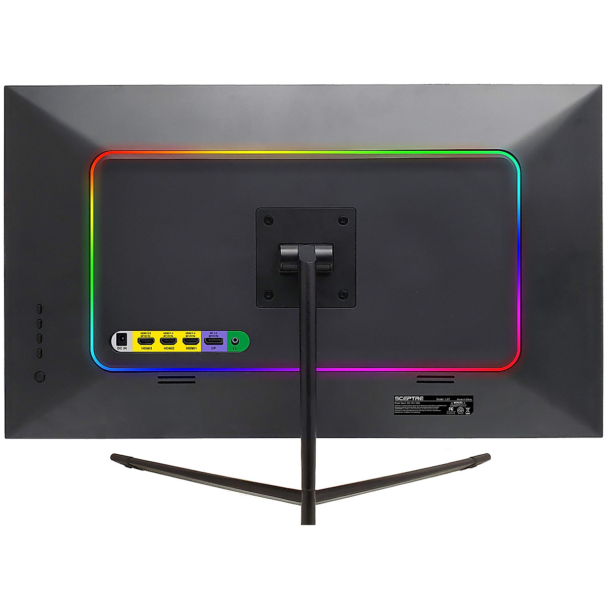 Sceptre IPS 24" LED Gaming Monitor 1ms HDMI DisplayPort up to 165Hz AMD FreeSync Premium Build-in Speakers, Edgeless Machine Black 2021 (E248B-FPN168)