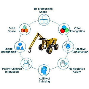 Pakoo 100 Pieces STEM Toys Building Toys, 8 in 1 Construction Toys for 5 6 7 8 9 10 + Year Old Boys&Girls, STEM Building Blocks with Screwdriver Wrench Tool, Creative Gift Engineering Toys for Kids