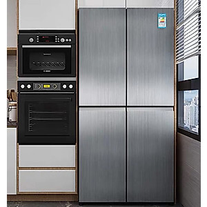 Yancorp Brushed Silver Contact Paper Stainless Steel Contact Paper Peel and Stick on Removable Countertop Self-Adhesive Kitchen Fridge Liner Covers (15.7"x78")