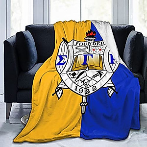 Sigma Gamma Rho Blanket Flannel Throw Ultra Soft Micro Blanket 50inchx40inch, Black
