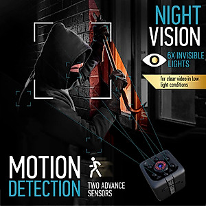 Upgraded Mini Spy Camera 1080P Hidden Camera V2.0 - Portable Small HD Nanny Cam with Night Vision & Motion Detection - New Software - Hidden Spy Cam - Indoor Security Camera for Home and Office