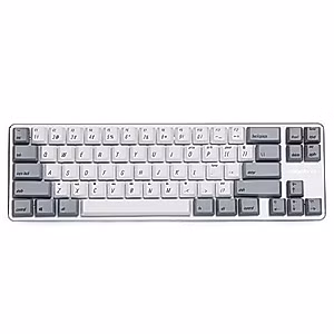 Qisan Holiday Sale 20% Discount Off Mechanical Keyboard Gaming Keyboard Gateron Brown Switch PBT Keycaps Keyboard Wired Backlit Mini Design (60%) 68 Keys Keyboard White Magicforce (White Gray Combo)